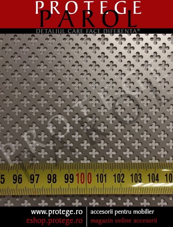 Placa aluminiu anodizat perforat SAL02 - finisaj argintiu - Coli din ...