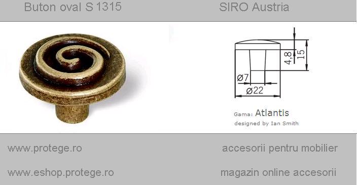 Buton bronz antic, S.1315-22ZN10 - Butoni metalici antichizati | eshop ...